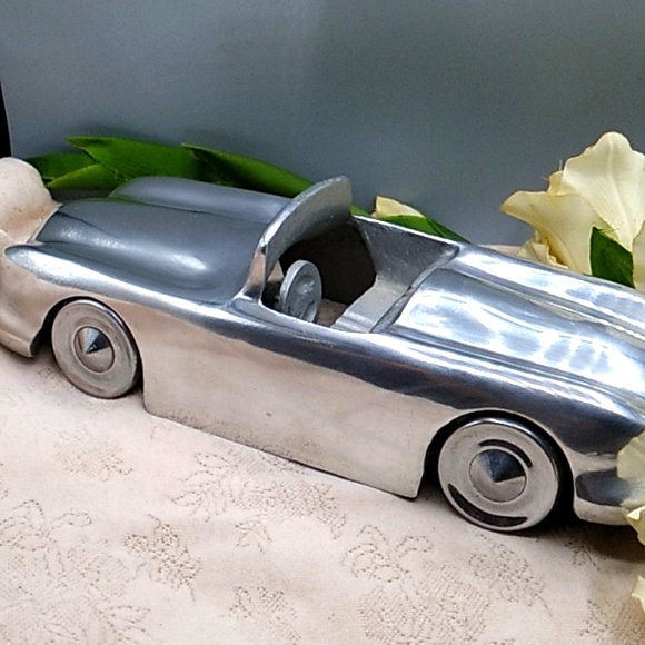Vintage | Accents | Vintage Decorative Silver Metal Car | Poshmark